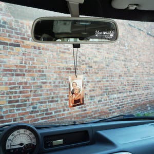 Custom Car Mirror Charm | Personalised Photo Ornaments | Rear View ...