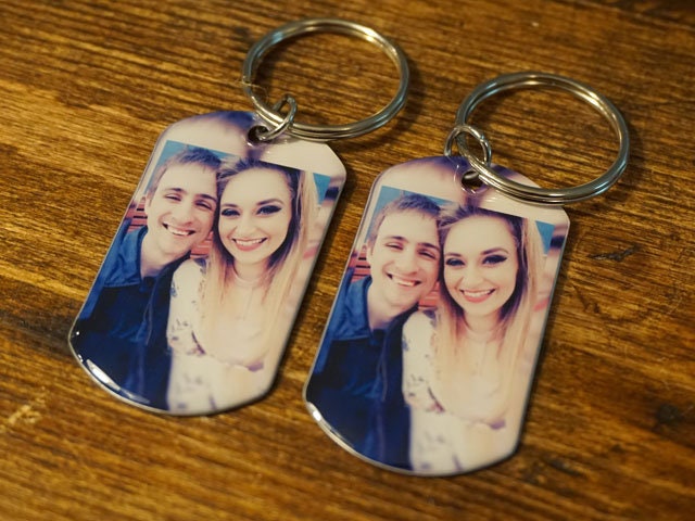 2 Photo Keychain FREE SHIPPING, Picture Keychain, Custom Keychain Photo ...