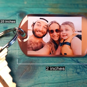 Double Sided Custom Photo Keychain Use YOUR Photo, Photo Key Chain ...