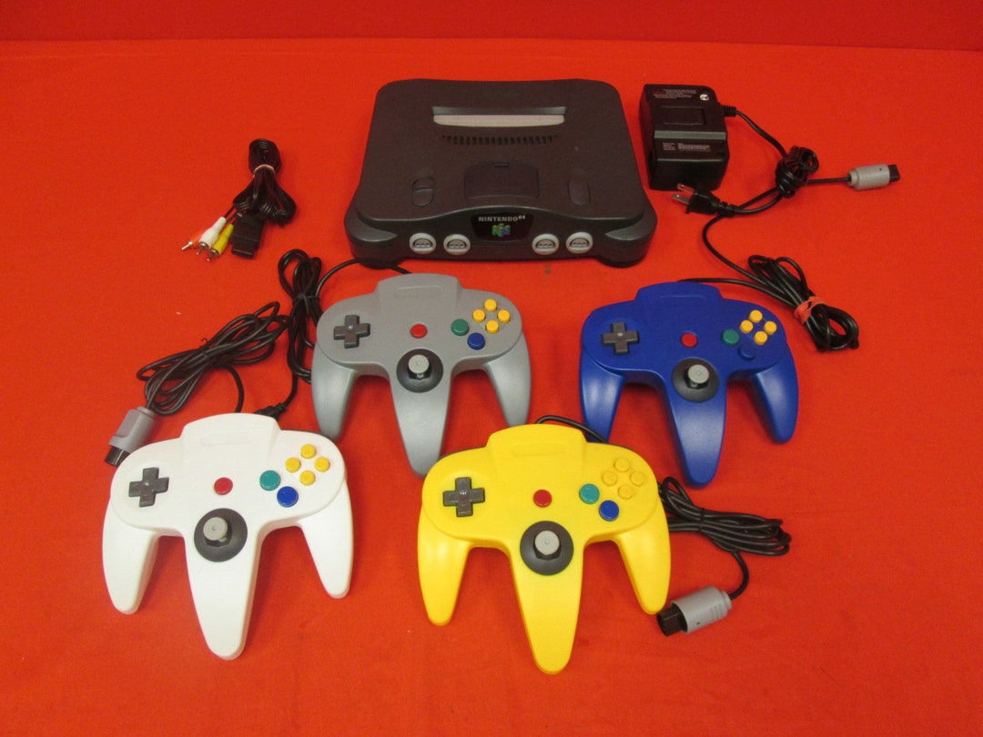 Nintendo 64 System Video Game Console With 4 Controllers - Etsy