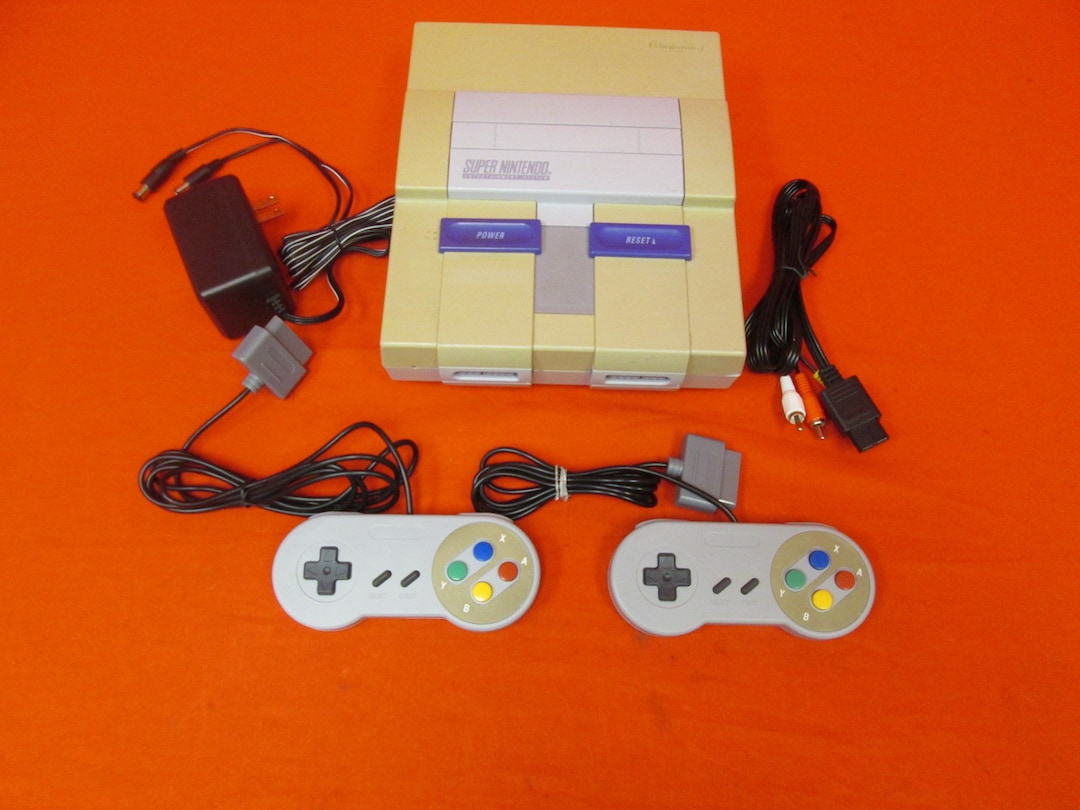 Original Super Nintendo SNES Video Game Console Vintage Gaming System ...