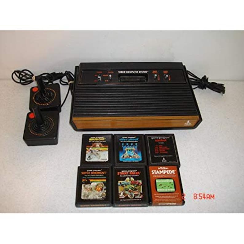 Vintage Atari 2600 Bundle With 6 Games and 2 Joysticks - Etsy