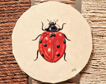 Abstract Ladybug Art | Etsy