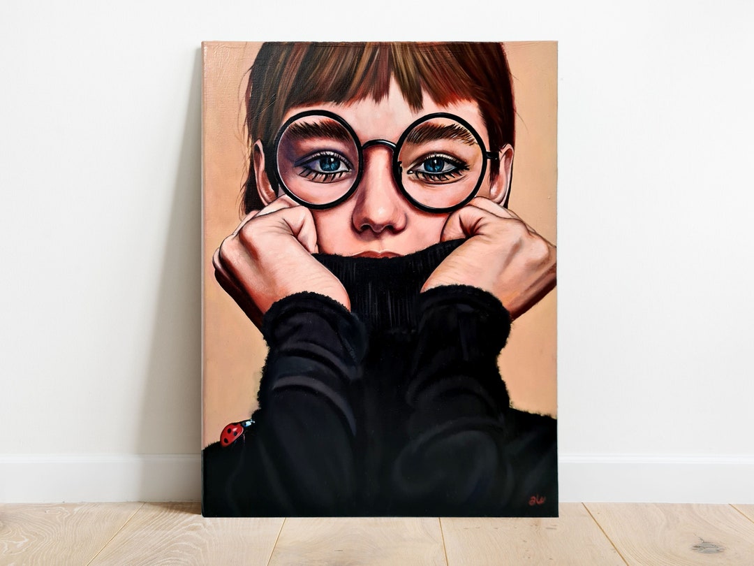 Ritratto dipinto ad olio, arte, decorazioni per la casa, arte d'interni ...