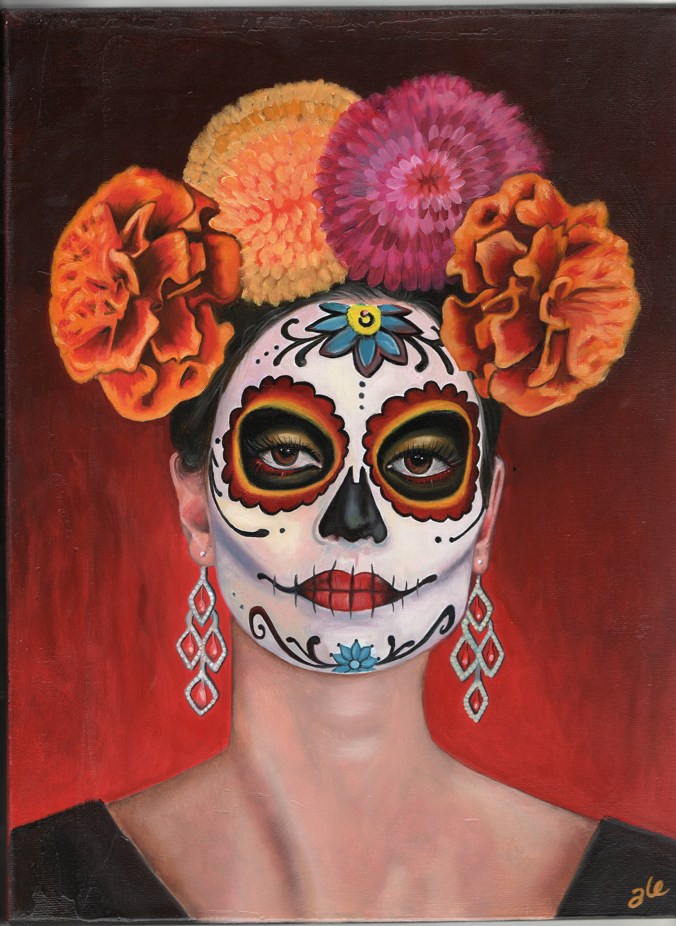 Day of the Dead Mexican Catrina Poster, Mexico Catrina Sugar Skull Girl ...
