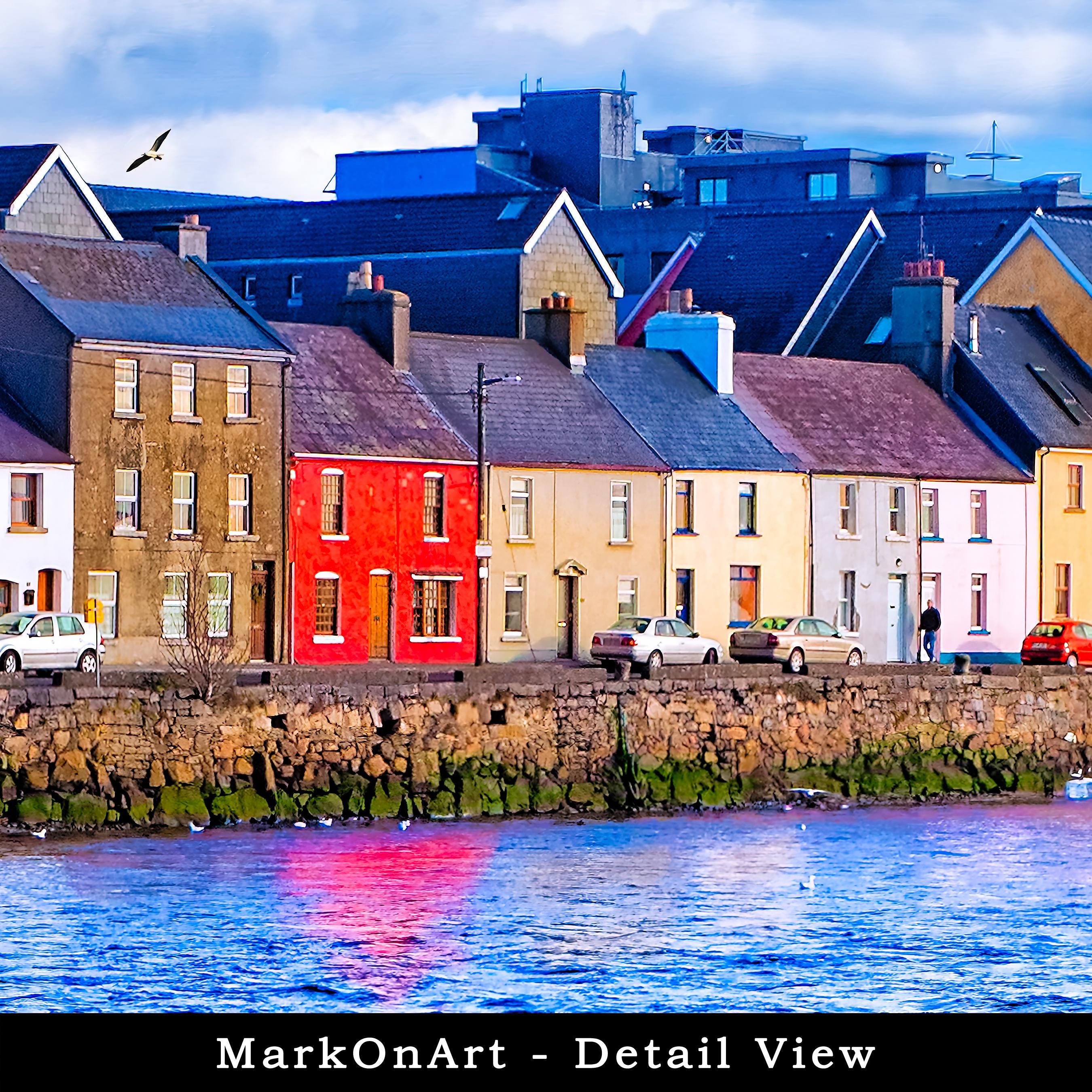 Galway Waterfront Print: the Long Walk, Claddagh Quay View, Irish Wall ...