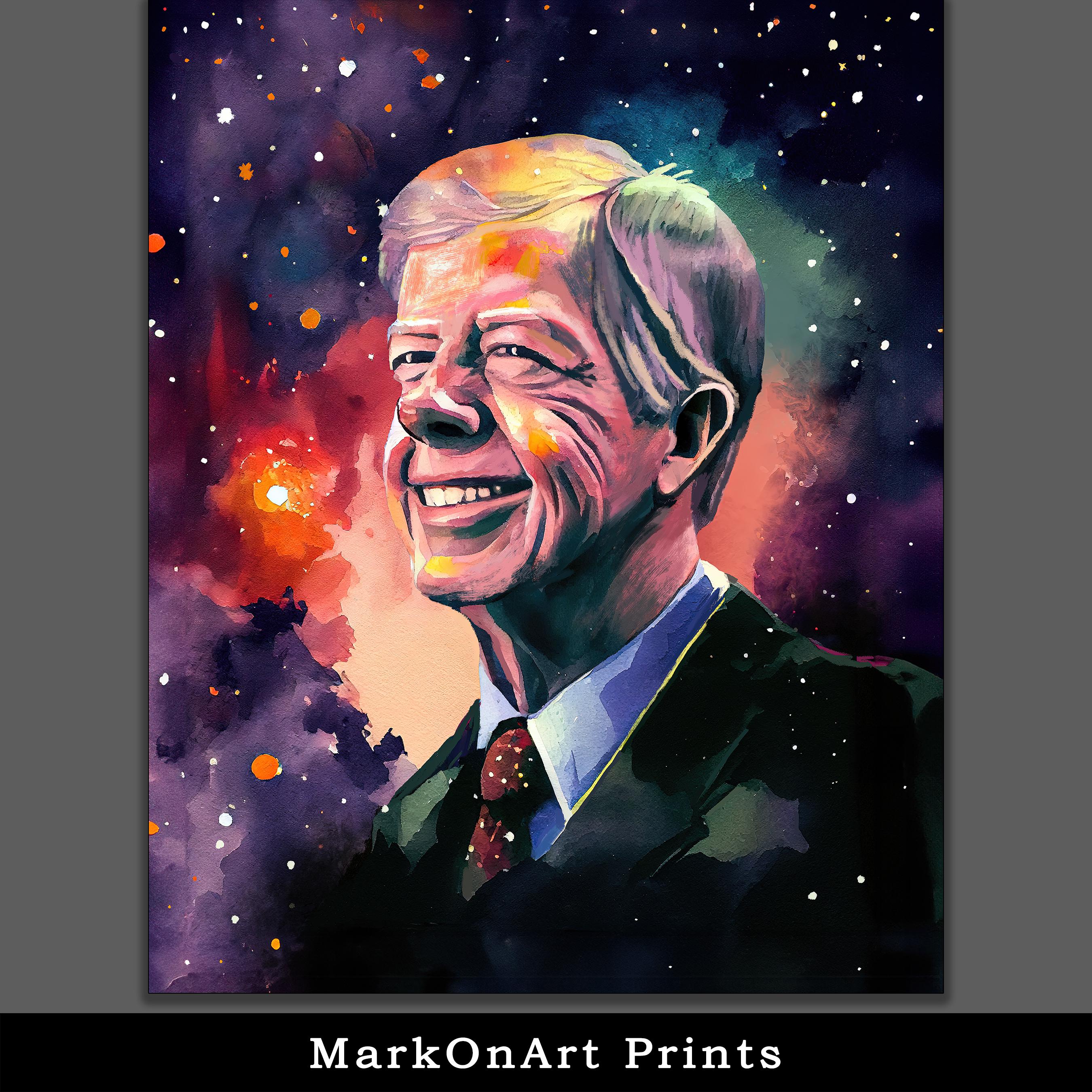President Jimmy Carter Art Print 39th US President Poster Jimmy Carter ...