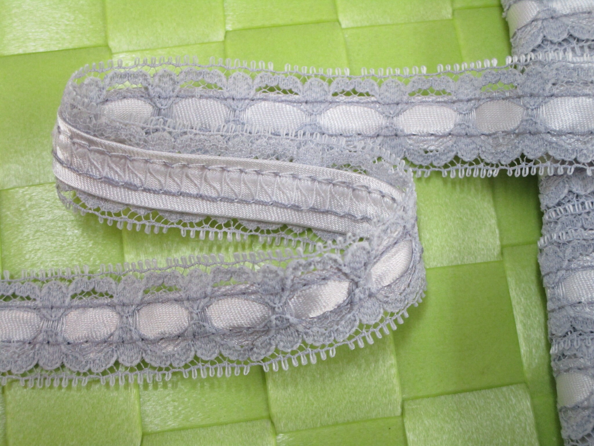 5 Yards in 3/4 Width in Silver Gray Color Poly Cotton and Satin in ...