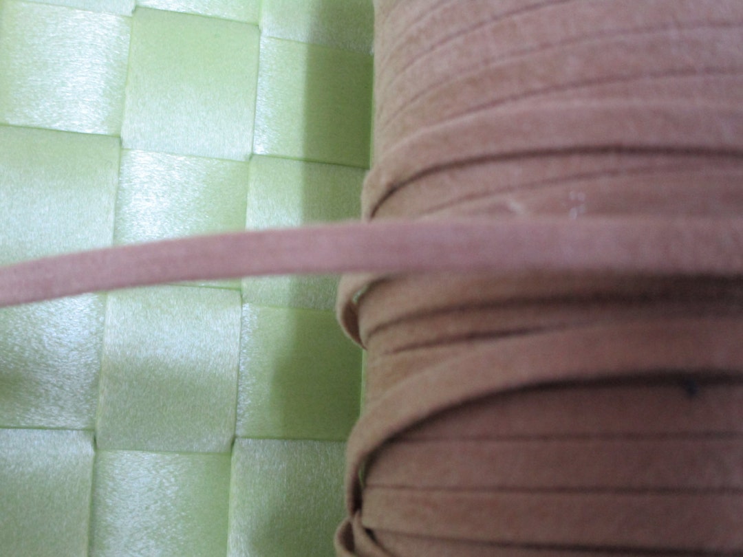 10 Yards in 1/4" Width in Beige Color Suede Trim for Your Fashion ...