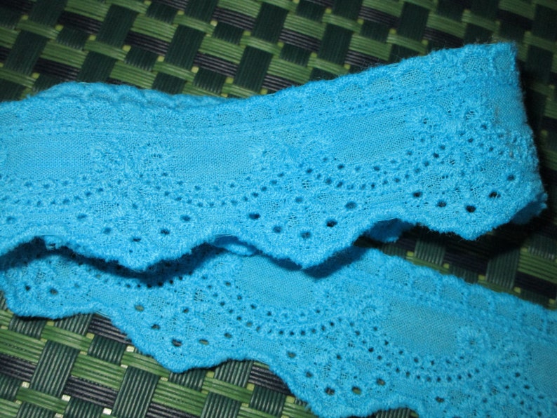 3 Yards in 1 1/4" Width in Parakeet Color High End Cotton Trim With ...