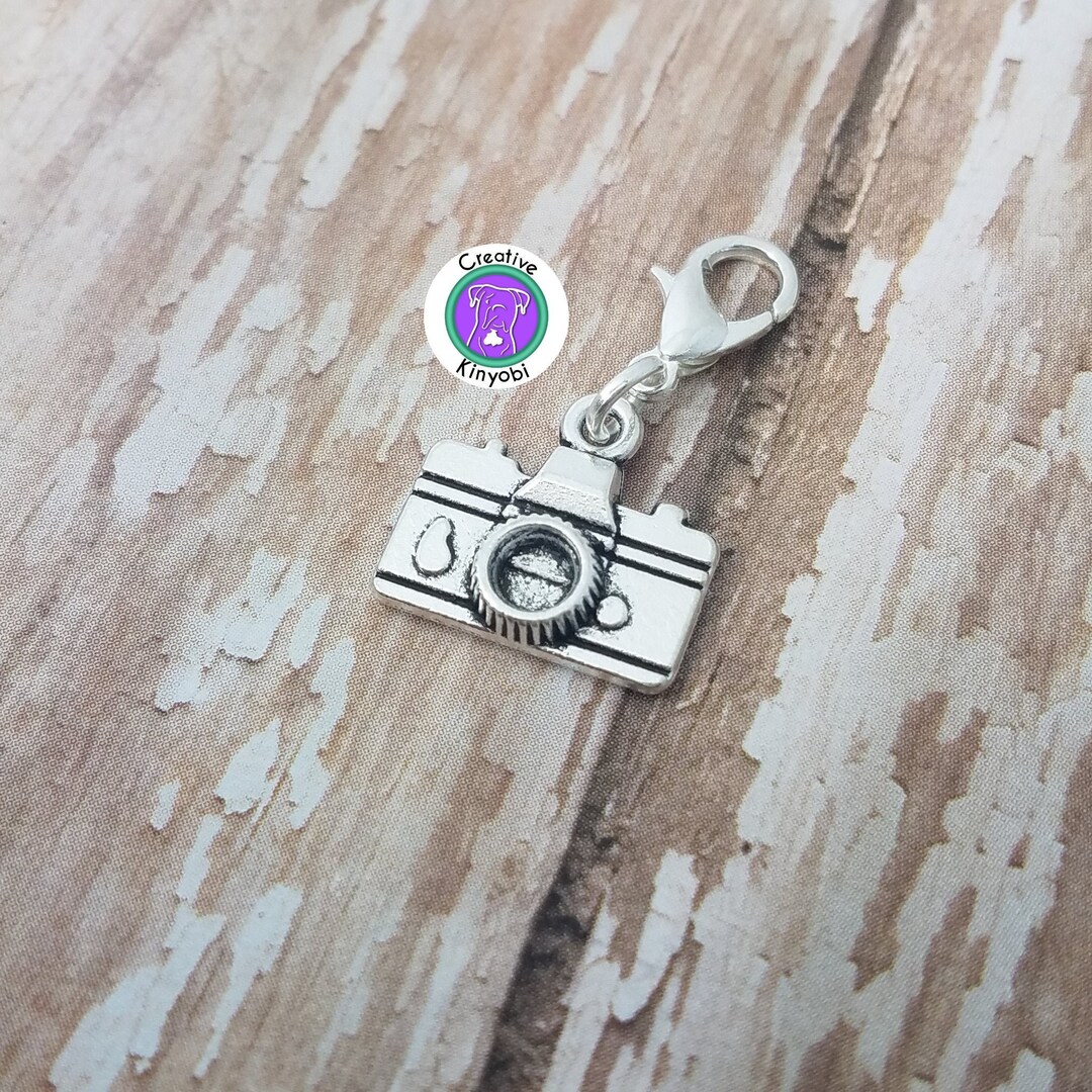 Camera Charm, Photographer Bracelet Charm, 3D Camera Zipper Charm Charm ...