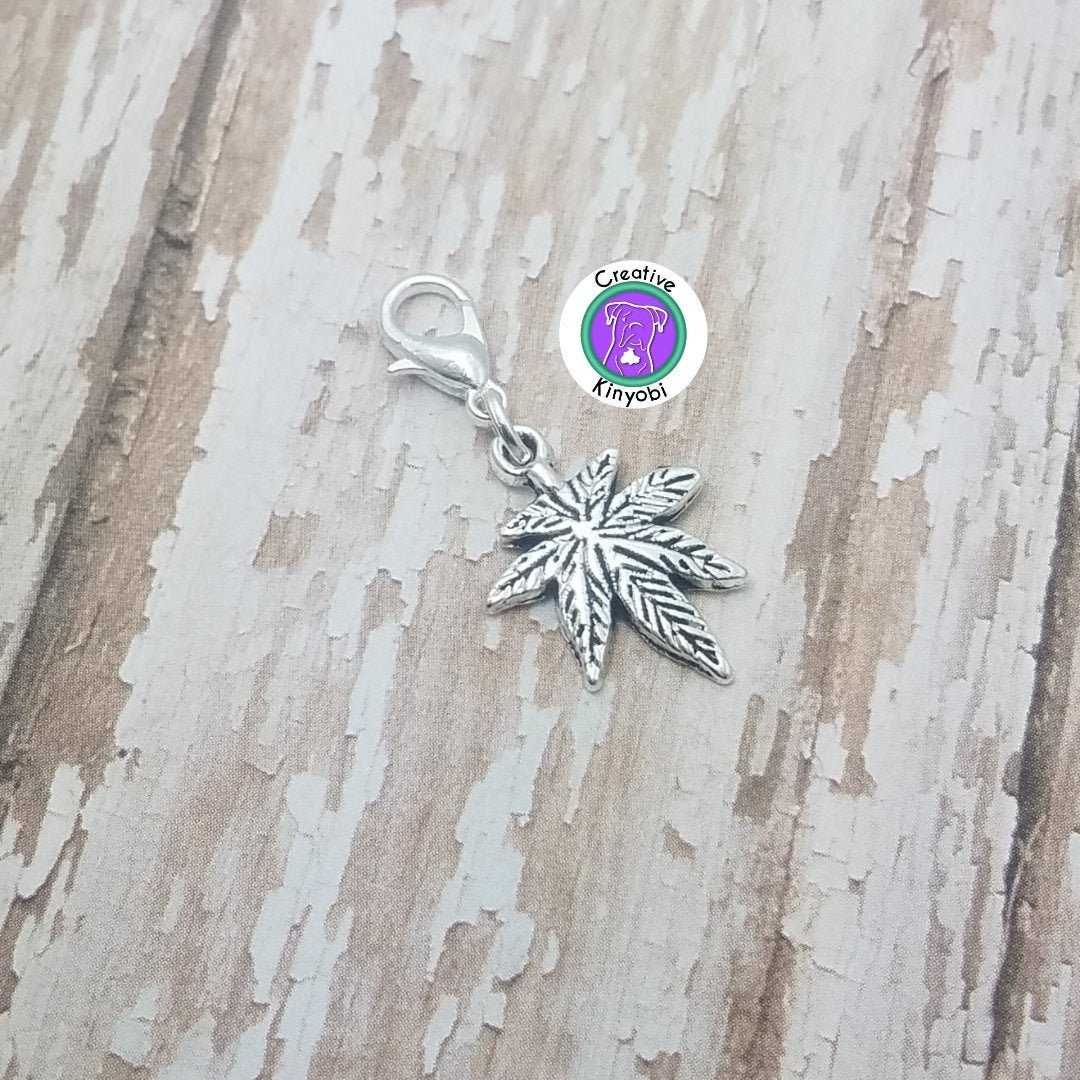 Marijuana Clip on Charm Cannabis Charm With Clasp Pot Leaf - Etsy
