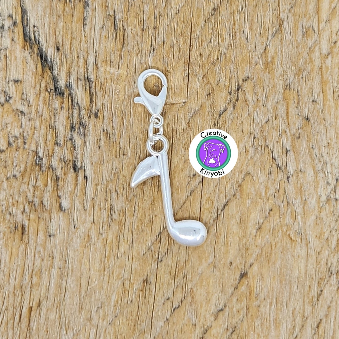 Music Note Charm, Eighth Note Zipper Charm, Progress Keeper - Etsy