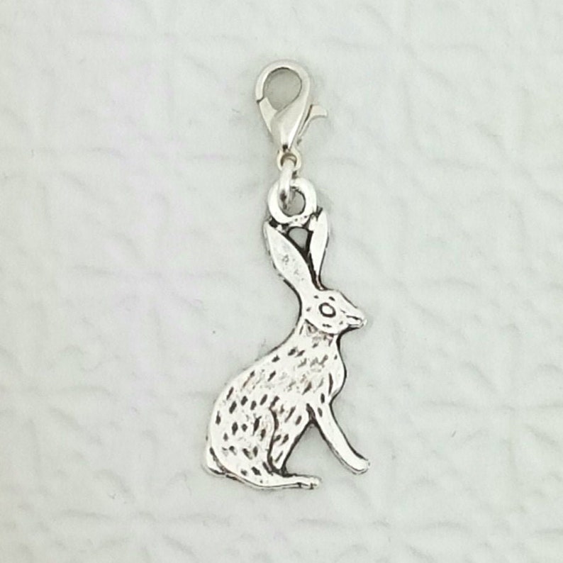 Silver Rabbit Charm Cute Hare Bracelet Charm Bunny Zipper - Etsy