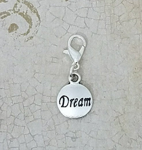 Dream Charm Dreaming Bracelet Charm Silver Dream Zipper - Etsy