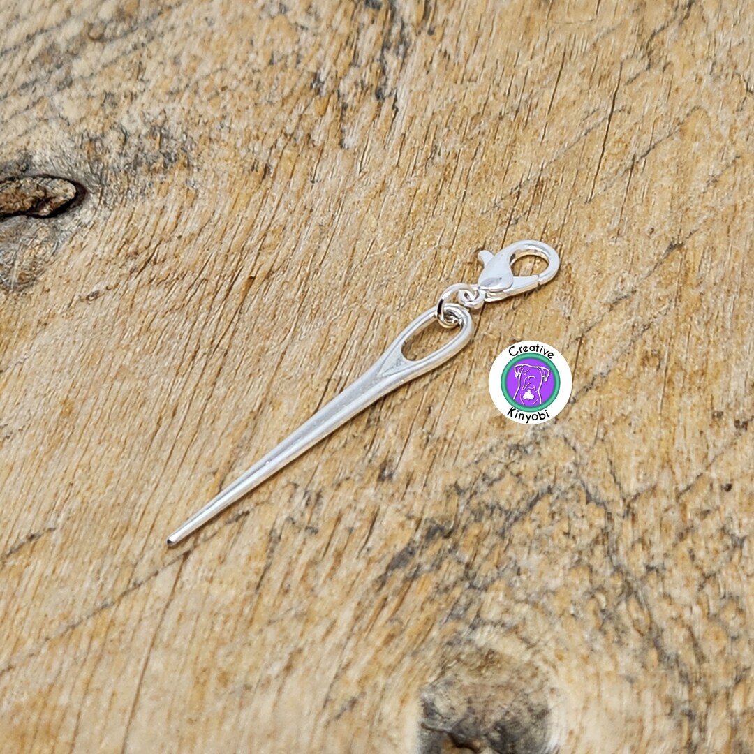 Needle Charm, Sewing Needle Clip-on Charm, Stitching Needle Charm ...