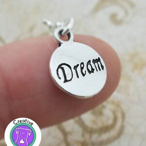 Dream Charm, Dreaming Bracelet Charm, Silver Dream Zipper Charm ...