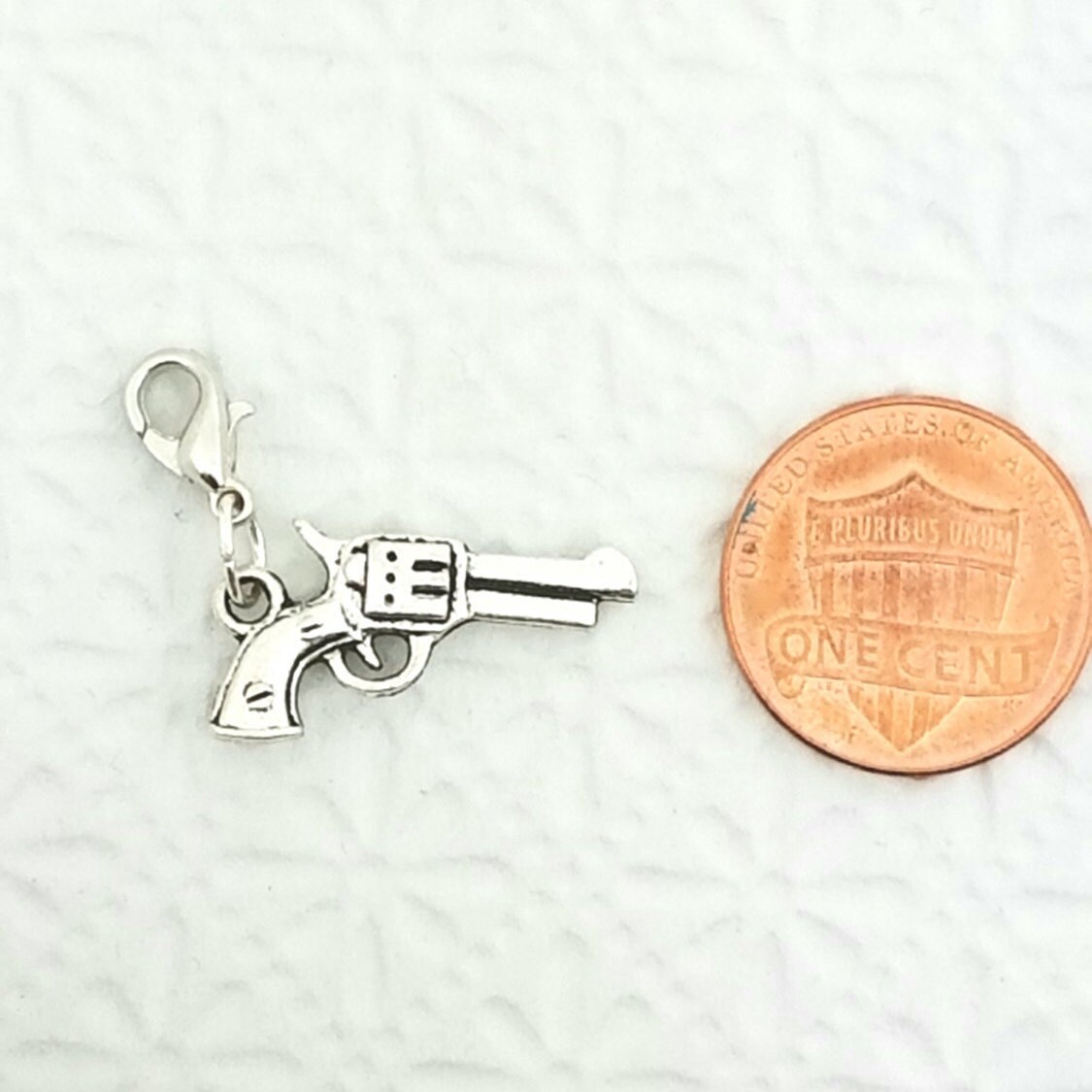 Silver Revolver Charm 3D Gun Charm Pistol Zipper Pull Hand - Etsy