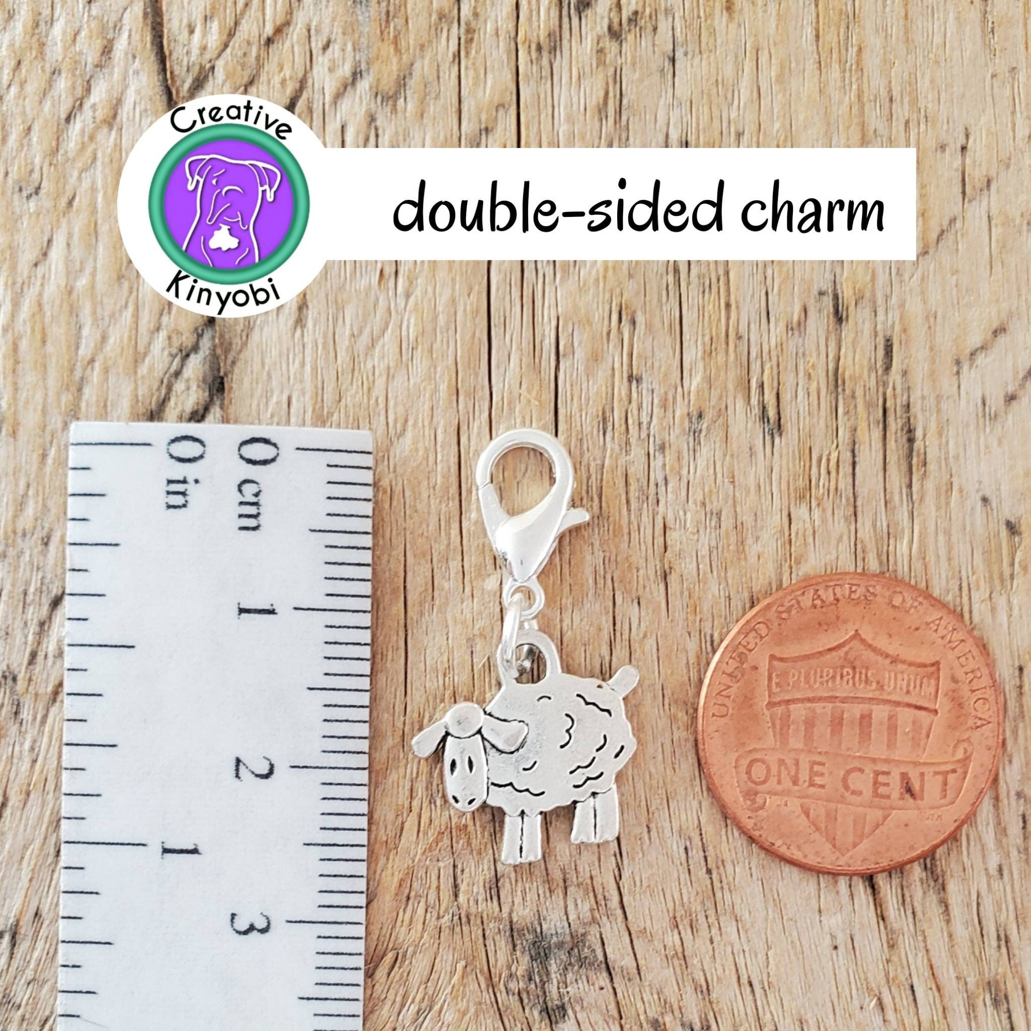 Adorable Sheep Charm Lamb Bracelet Charm Double Sided Sheep - Etsy