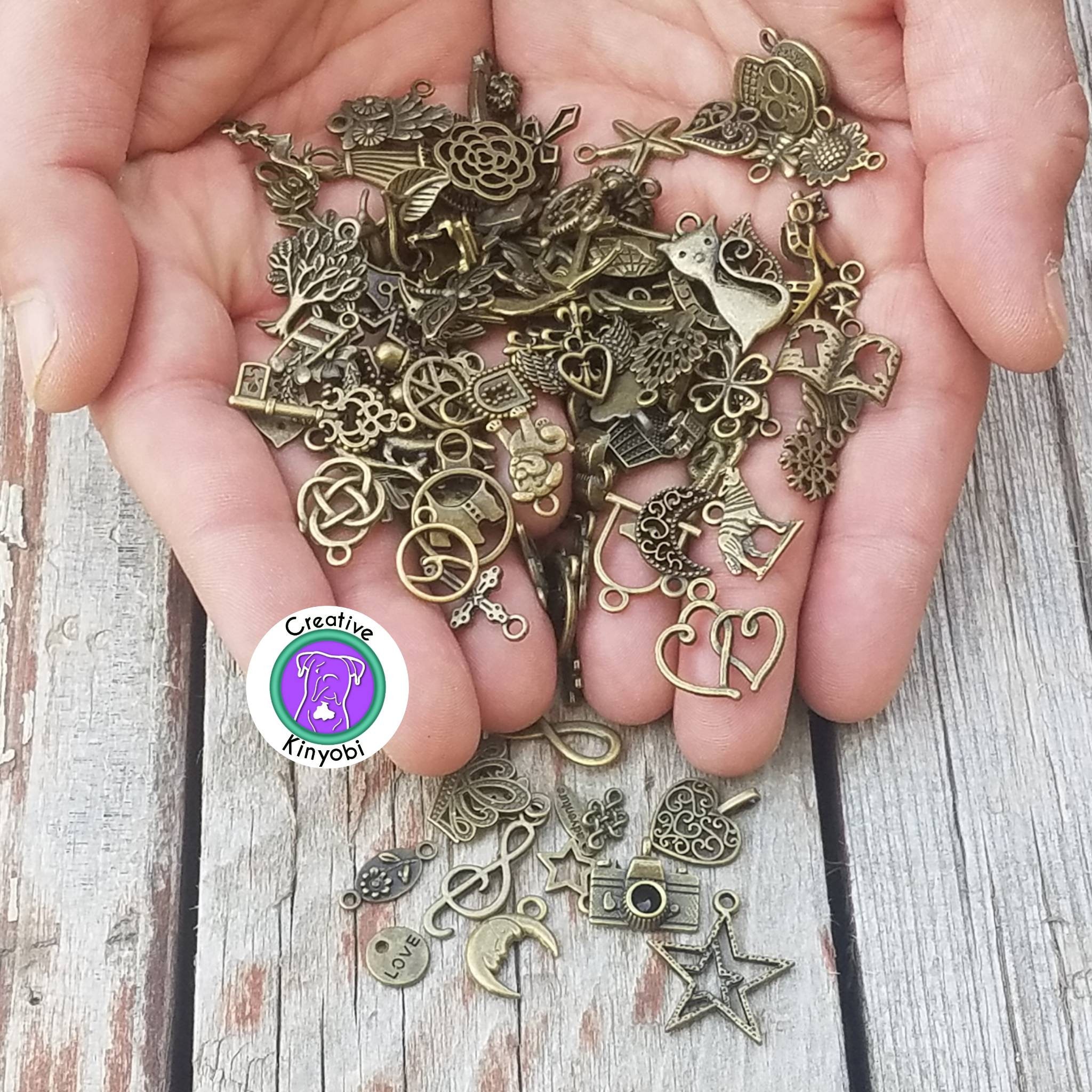 Bronze Charm Bag Pick Your Own Charms or Get a Random Charm | Etsy