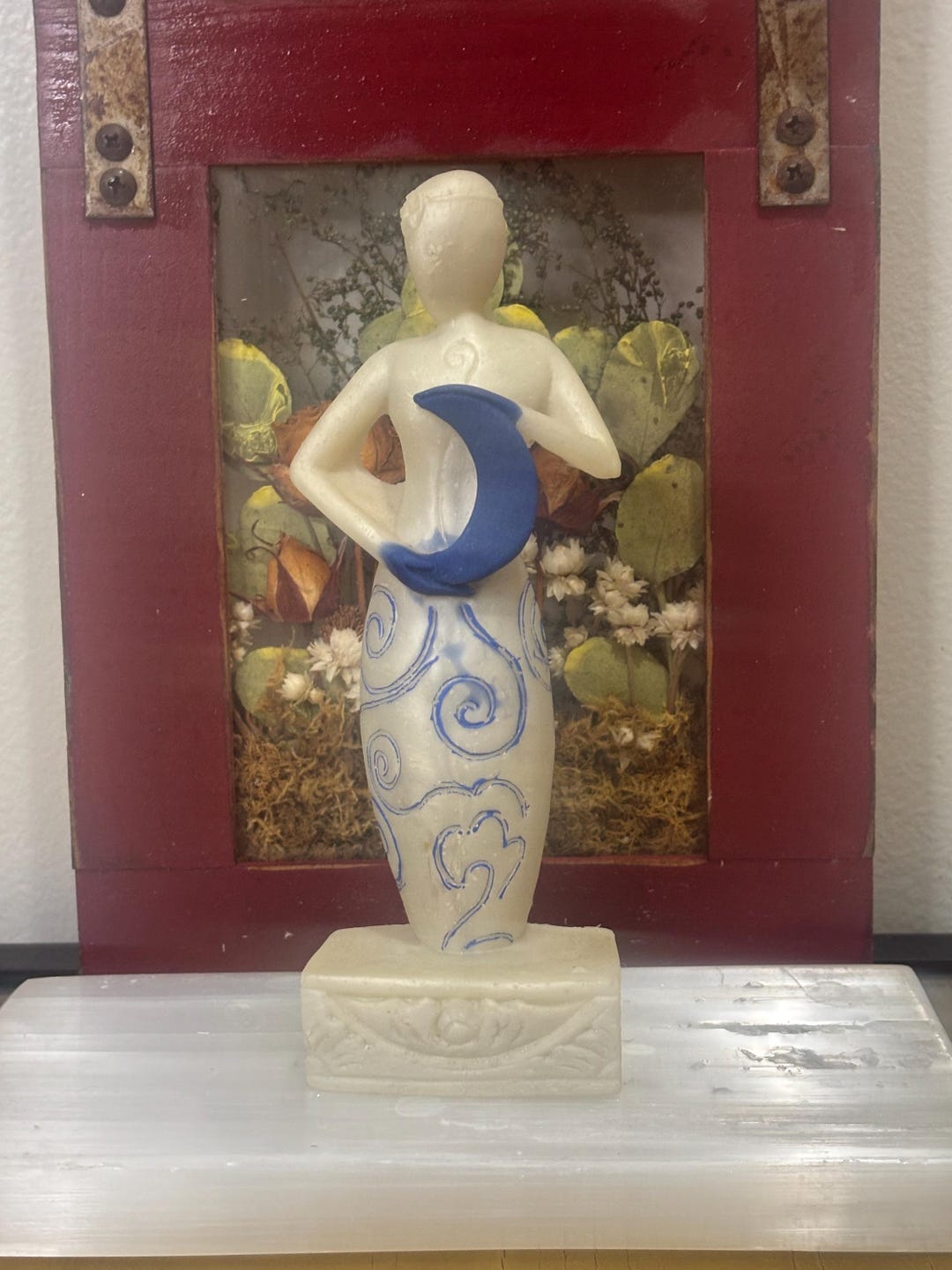 Blue Moon Goddess Statue. Resin Altar Decor for Ritual & Reflection. - Etsy