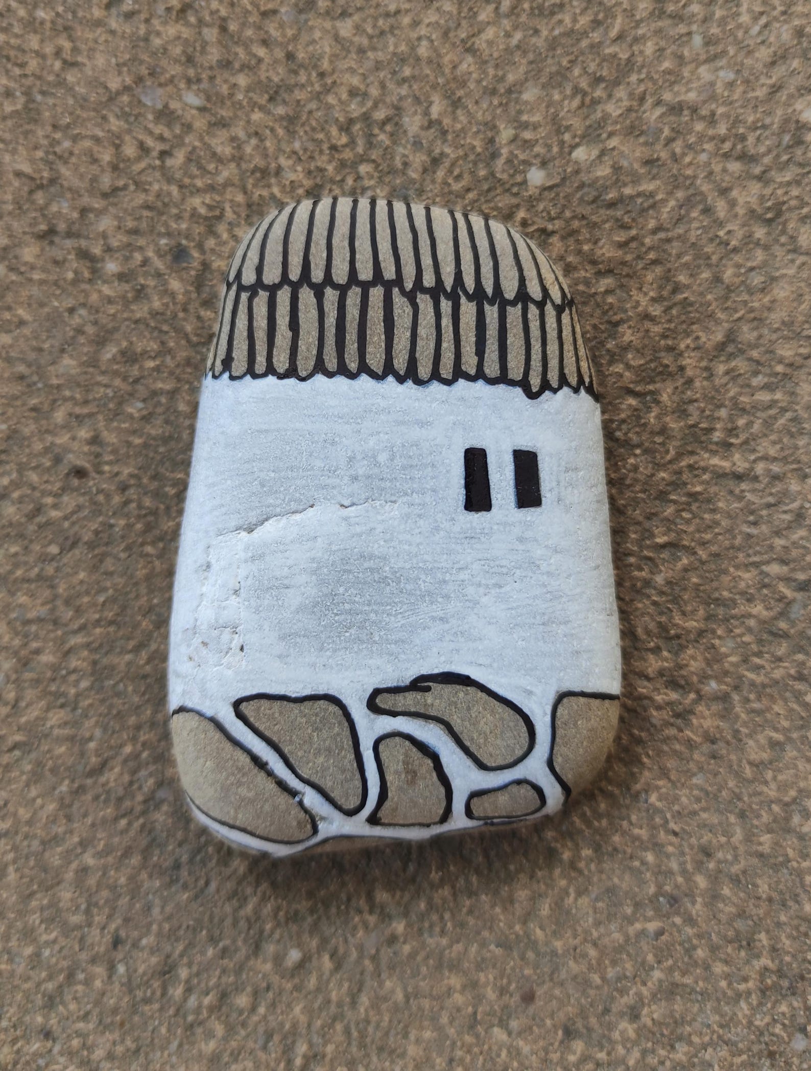 House, Painted Rocks, Pebble Art, Stone Art, Rock Art, Painted Rock - Etsy