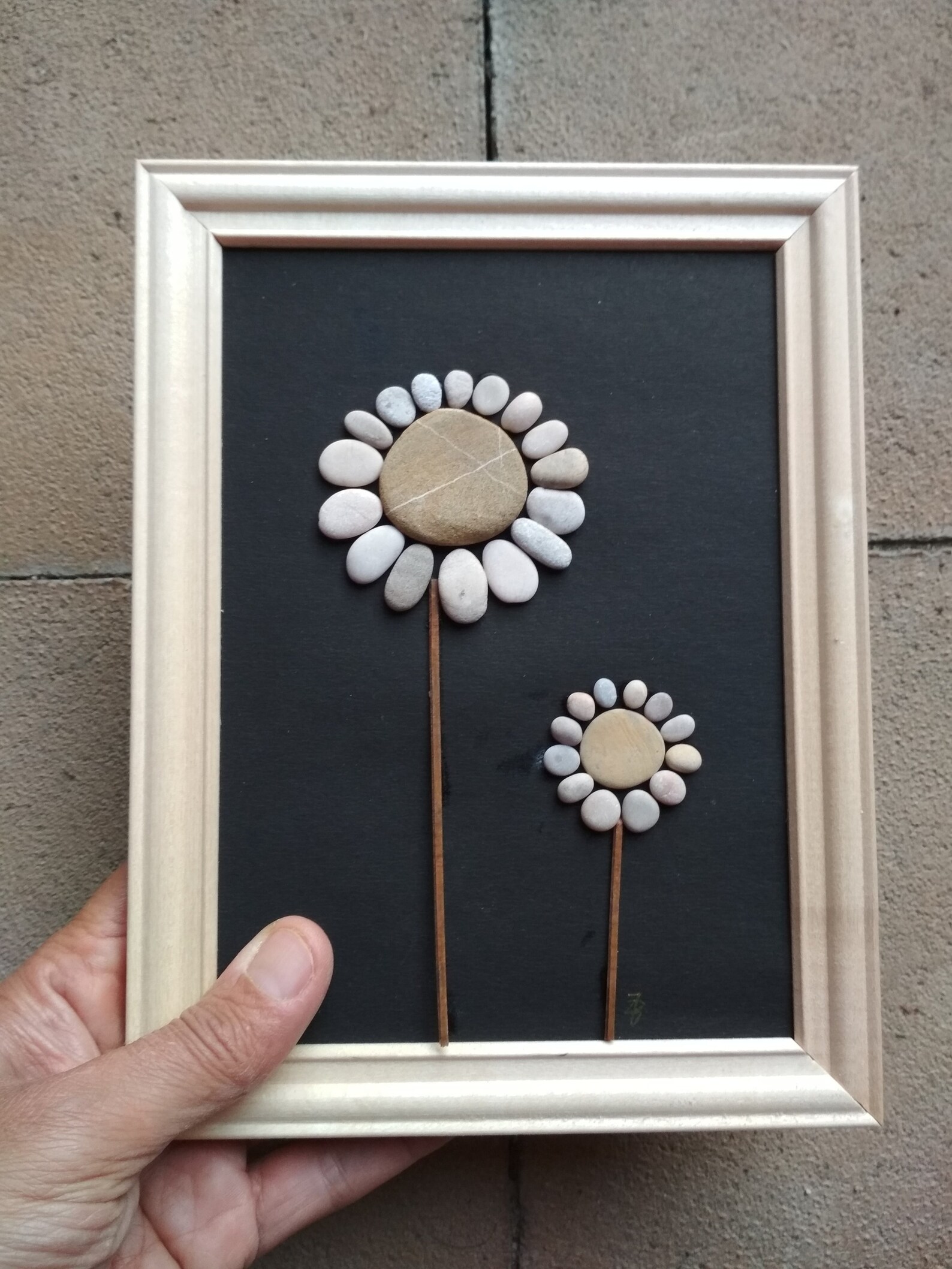 Pebble Art Flowers Decor Pebbles Art Pebble Picture Rock - Etsy