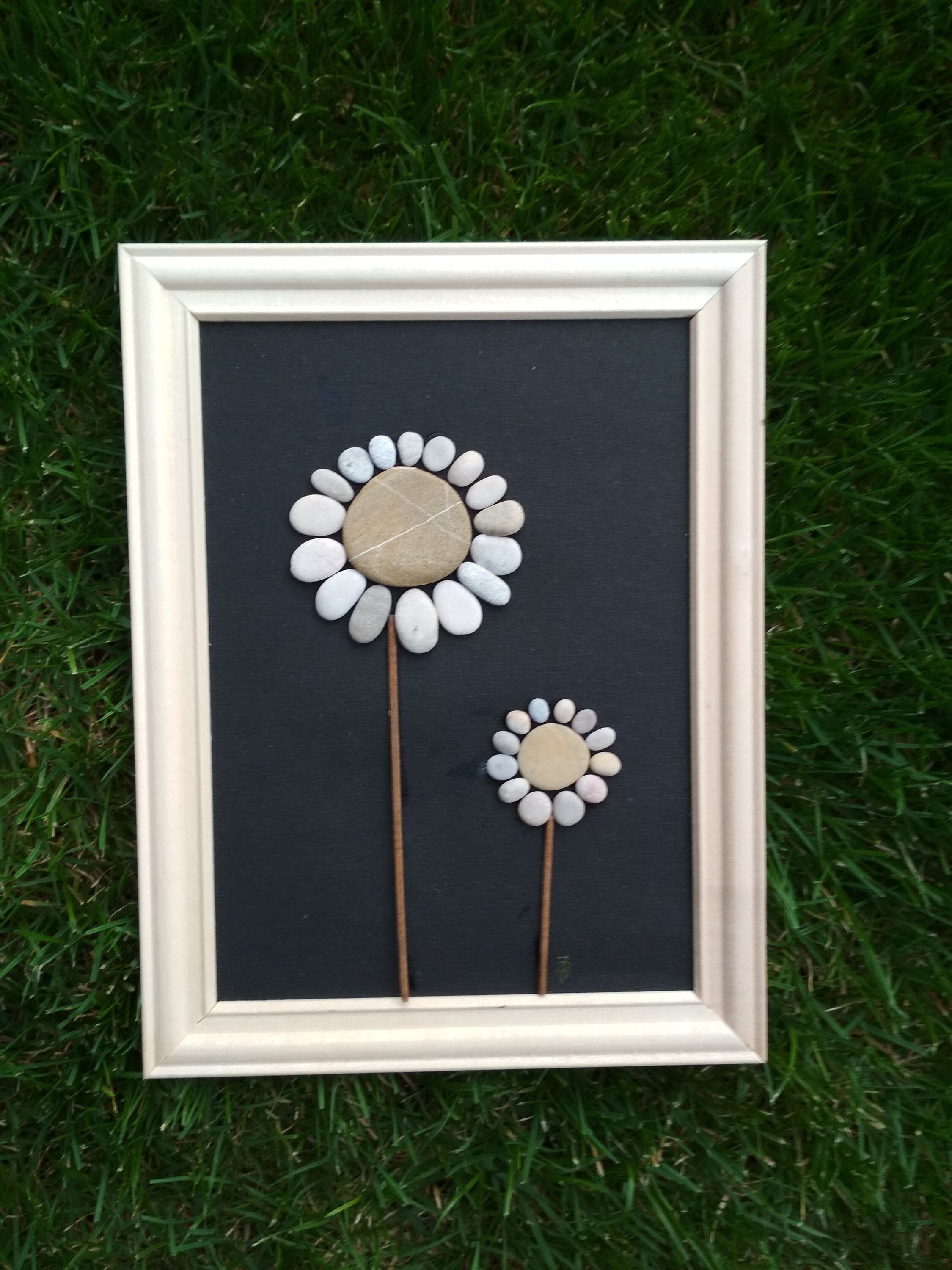 Pebble Art Flowers Decor Pebbles Art Pebble Picture Rock - Etsy