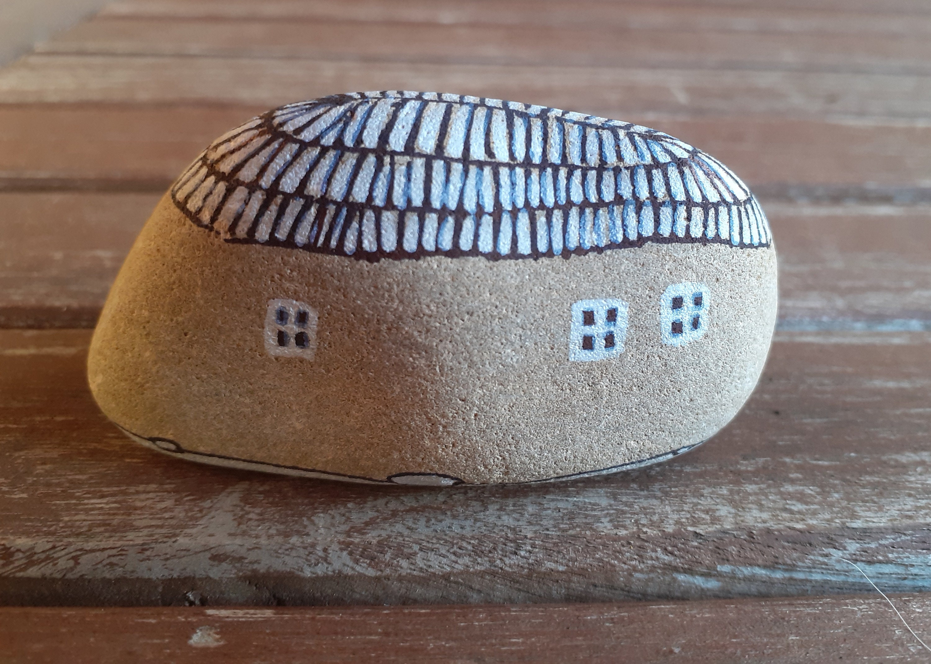 House, Painted Rocks, Pebble Art, Stone Art, Rock Art, Painted Rock - Etsy