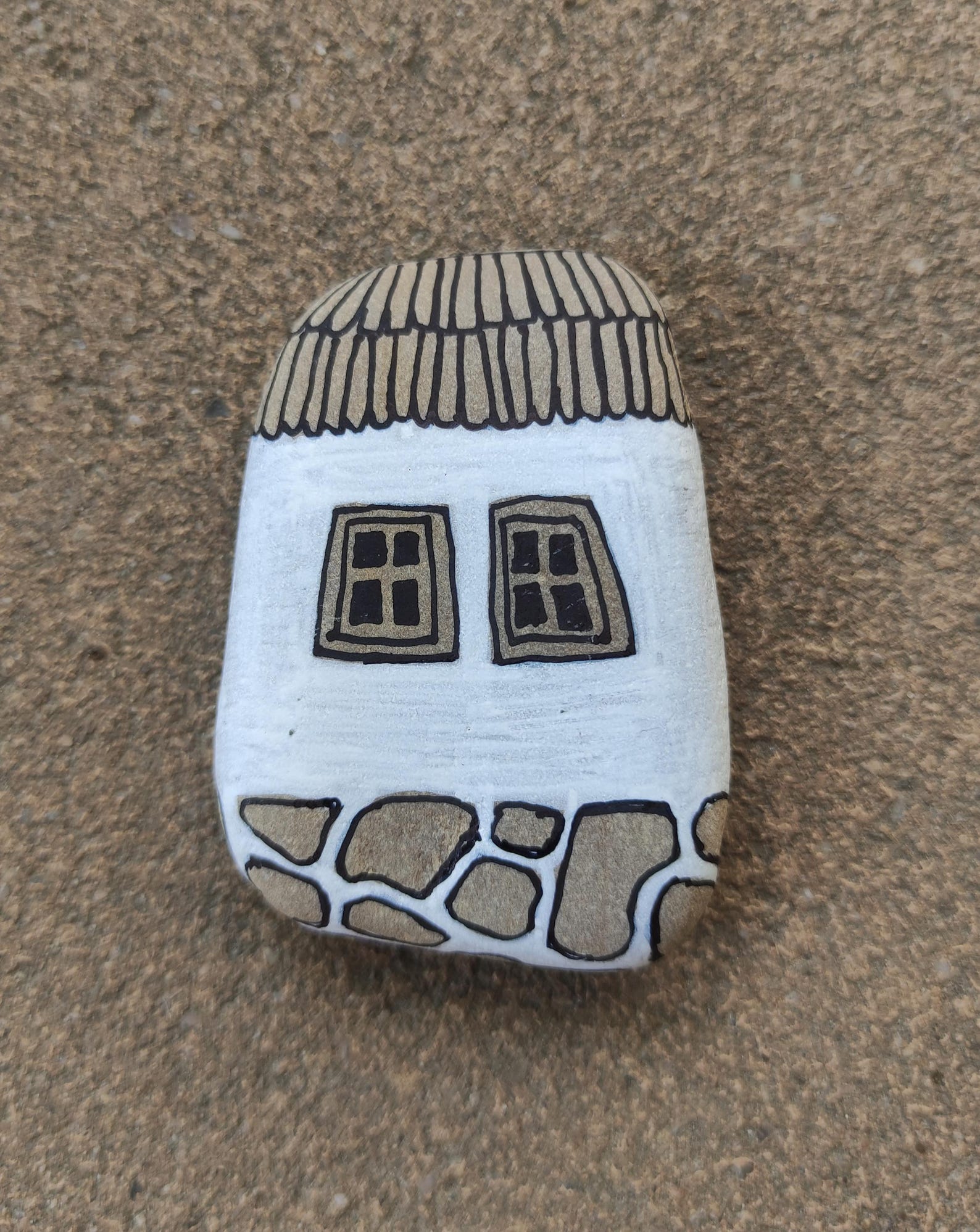 House, Painted Rocks, Pebble Art, Stone Art, Rock Art, Painted Rock - Etsy