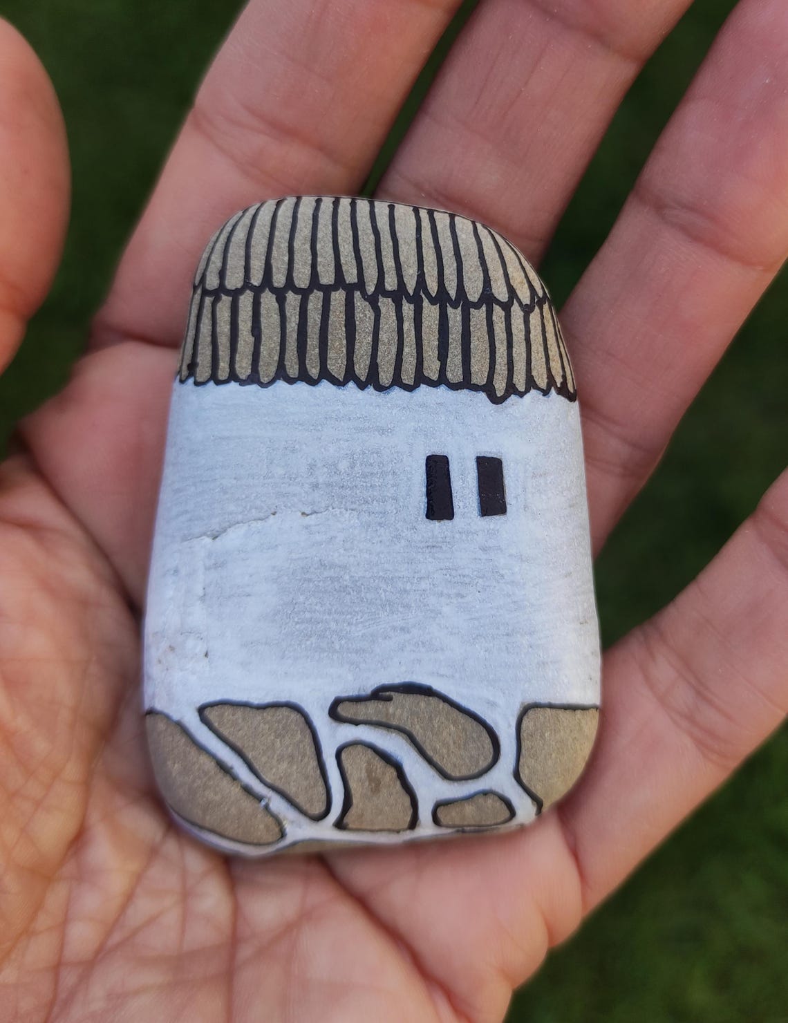 House, Painted Rocks, Pebble Art, Stone Art, Rock Art, Painted Rock - Etsy