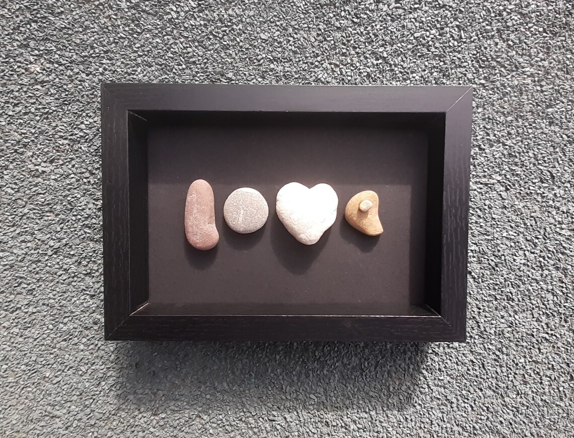 Pebble Art - LOVE, Wall Decor, Pebbles Art, Pebble Picture, Rock Art ...