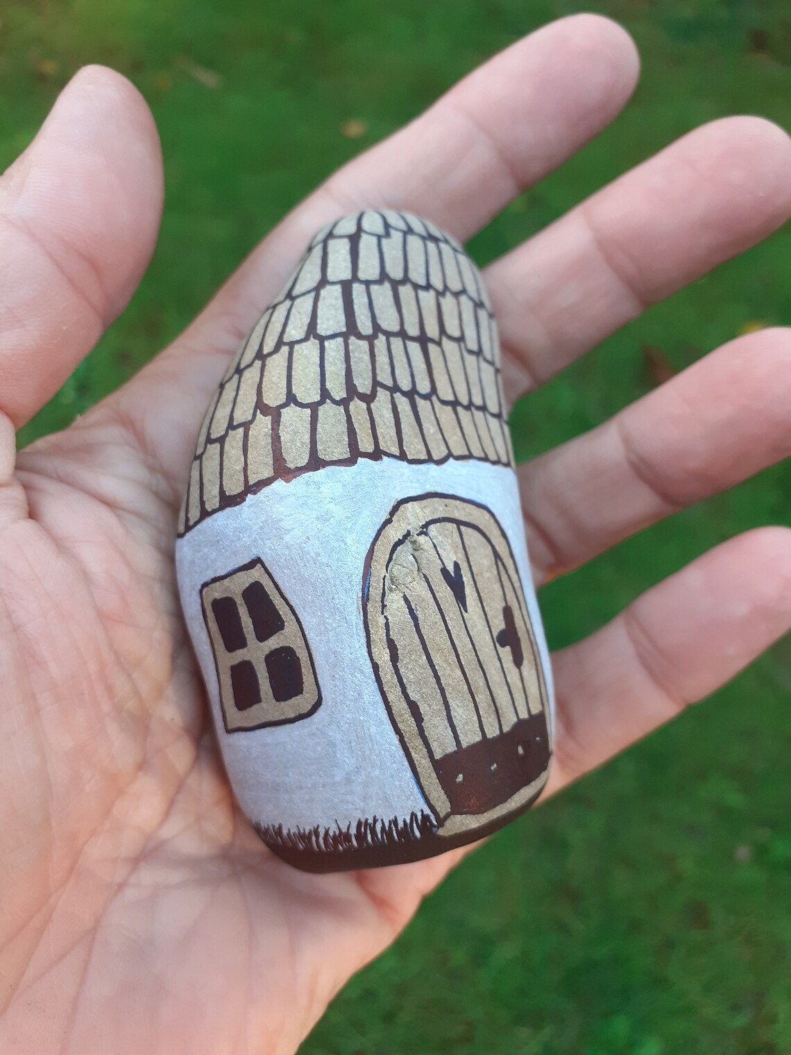 House, Painted Rocks, Pebble Art, Stone Art, Rock Art, Painted Rock - Etsy