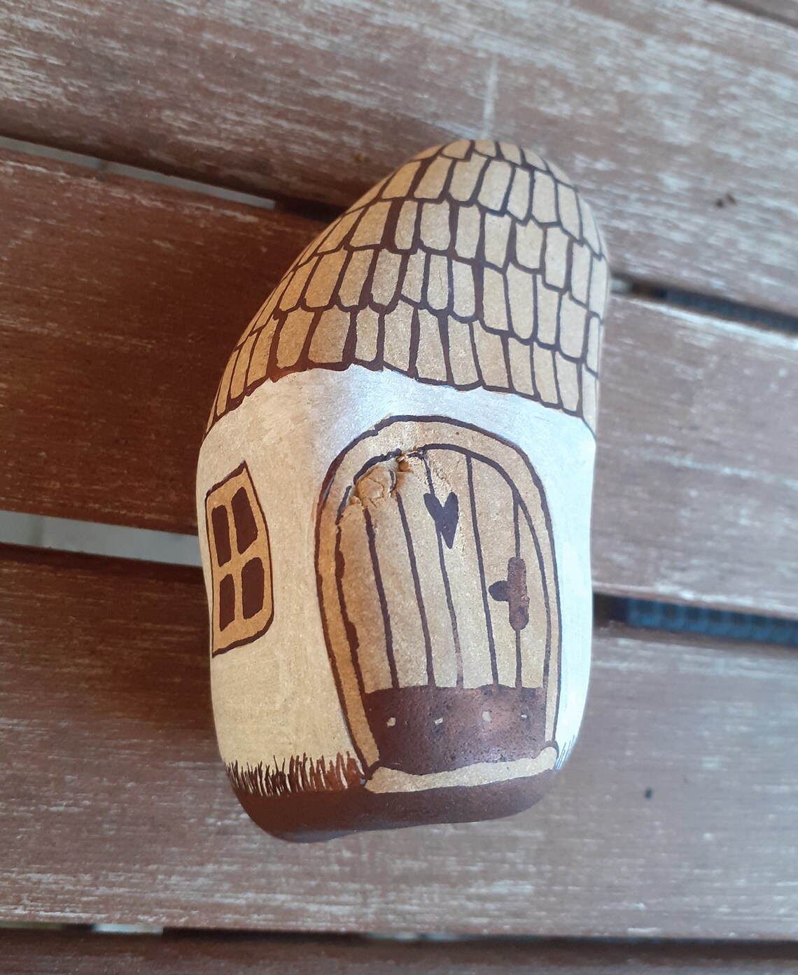 House, Painted Rocks, Pebble Art, Stone Art, Rock Art, Painted Rock - Etsy