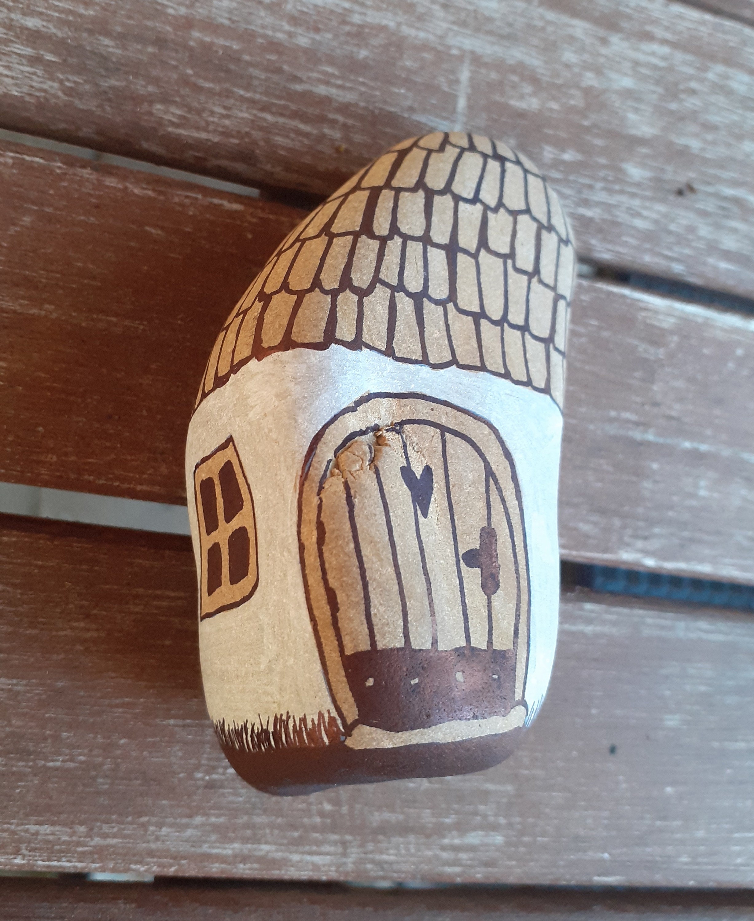 House, Painted Rocks, Pebble Art, Stone Art, Rock Art, Painted Rock - Etsy