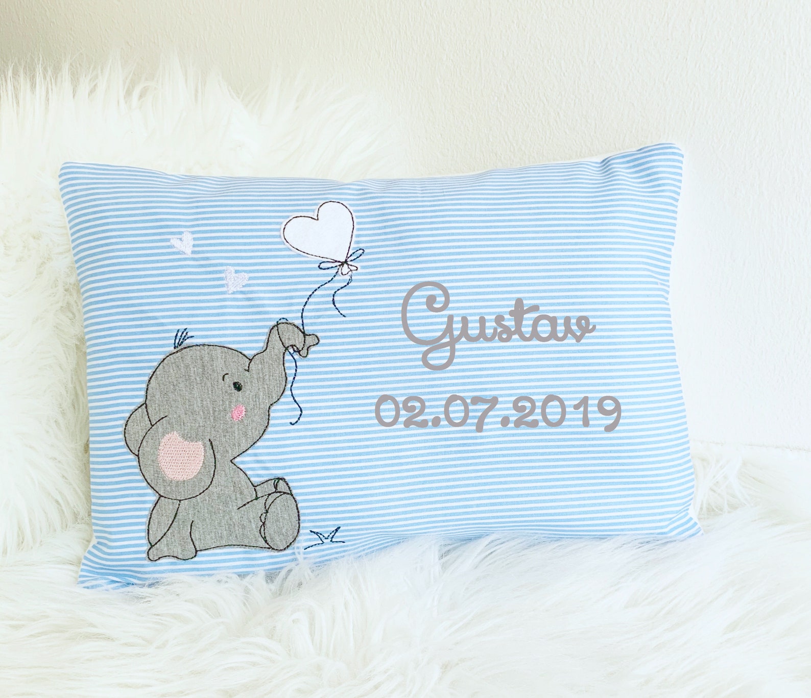 Stickdatei Stickmotiv Elefant mit Herz Luftballon Herzballon - Etsy.de