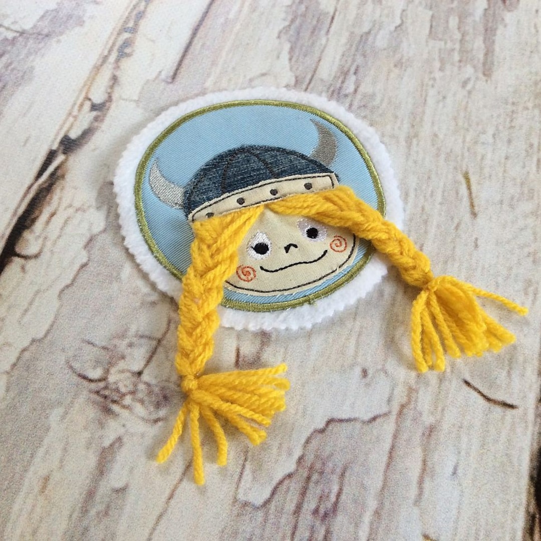 3D Embroidery File, Button, Viking, With Wool Hair, Button, 10x10 - 4x4 ...