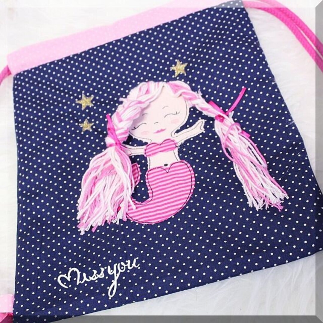 Embroidery File 3D Mermaid With Wool Hair Doodle Application 13x18 ...