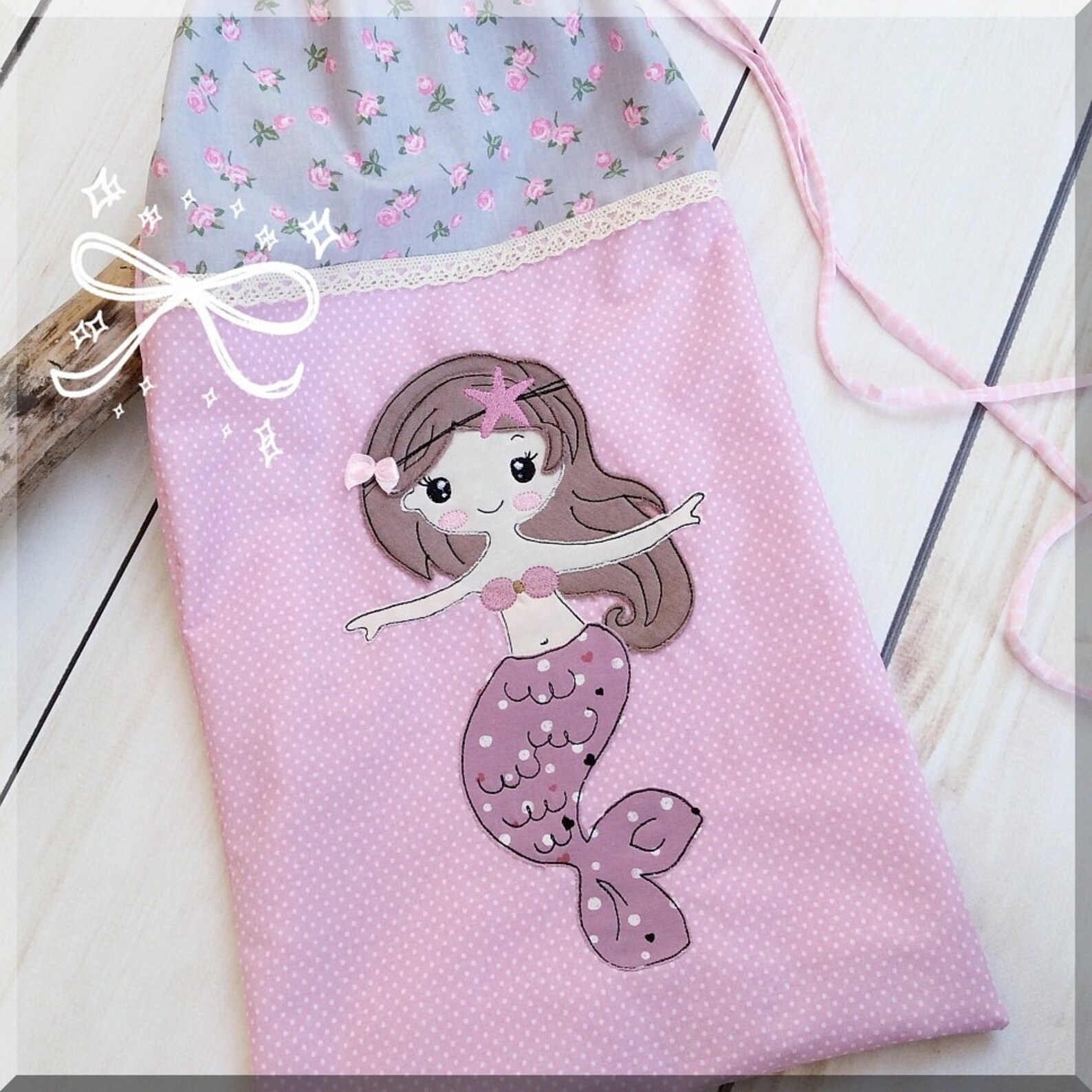 Embroidery File Mermaid Embroidery Motif Doodle Application 16x26 - Etsy
