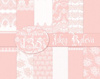 Lace Digital Paper Pack Instant Download Wedding Romantic | Etsy