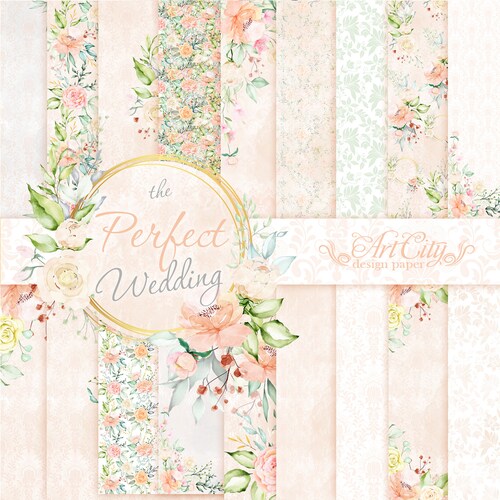 Dusty Rose Digital Paper Blush Flowers Wedding Patterns Floral - Etsy
