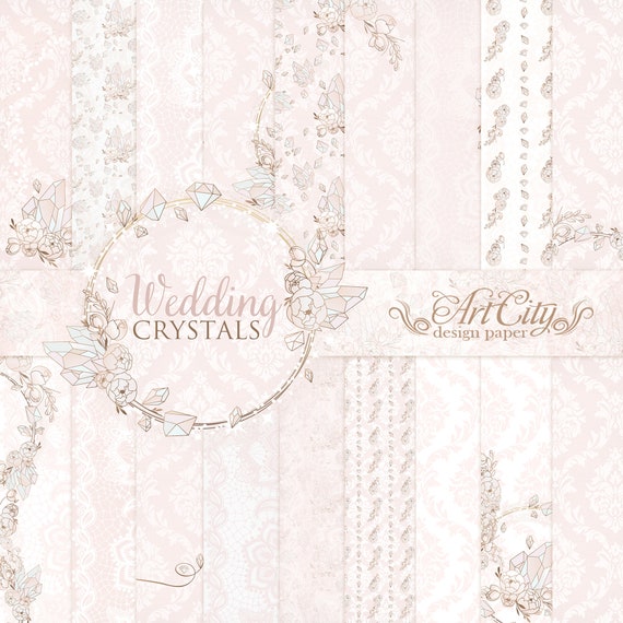 Wedding Digital Paper Flower Scrapbook Background Peach - Etsy