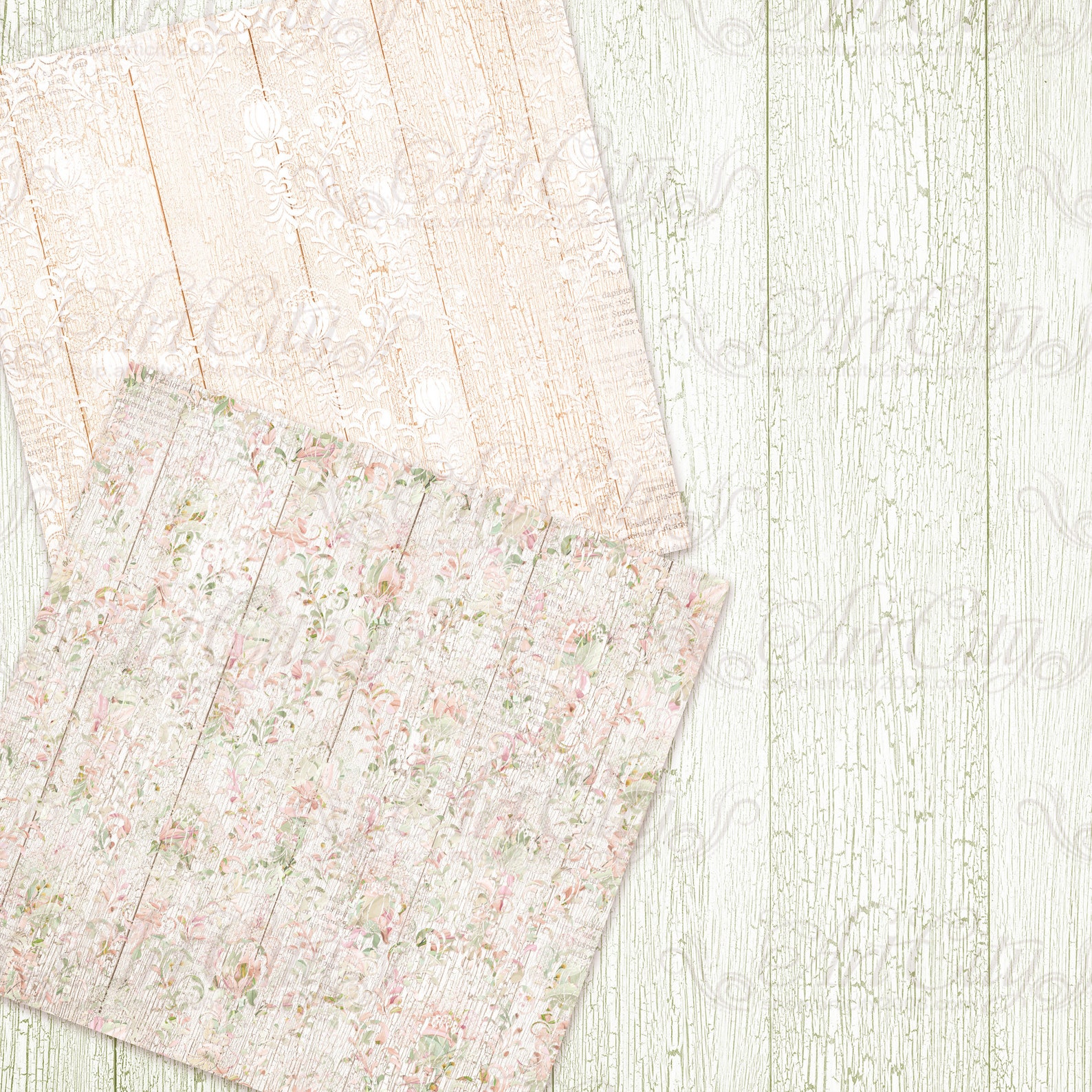 Wedding Digital Paper Scrapbook Bride and Groom Floral - Etsy