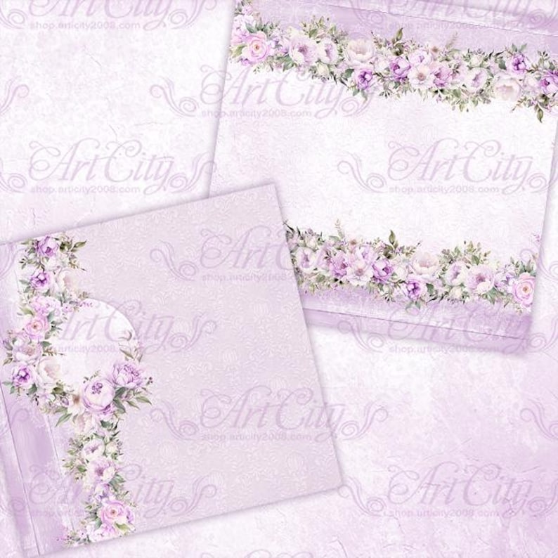 Lavender Magic Digital Paper Pack for Scrapbooking, Card Making and ...