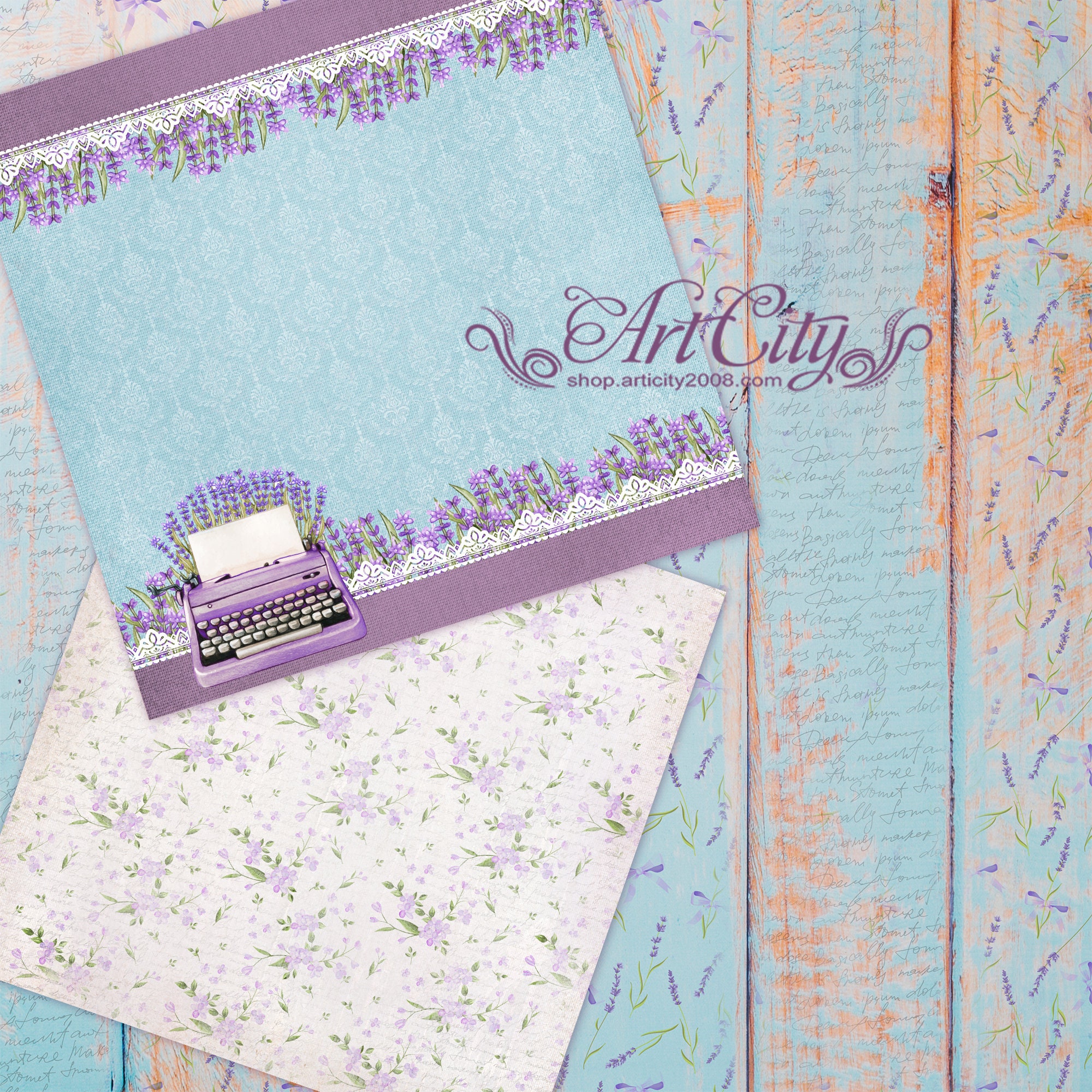 Lavender Vintage Digital Paper Province Scrapbook Background | Etsy