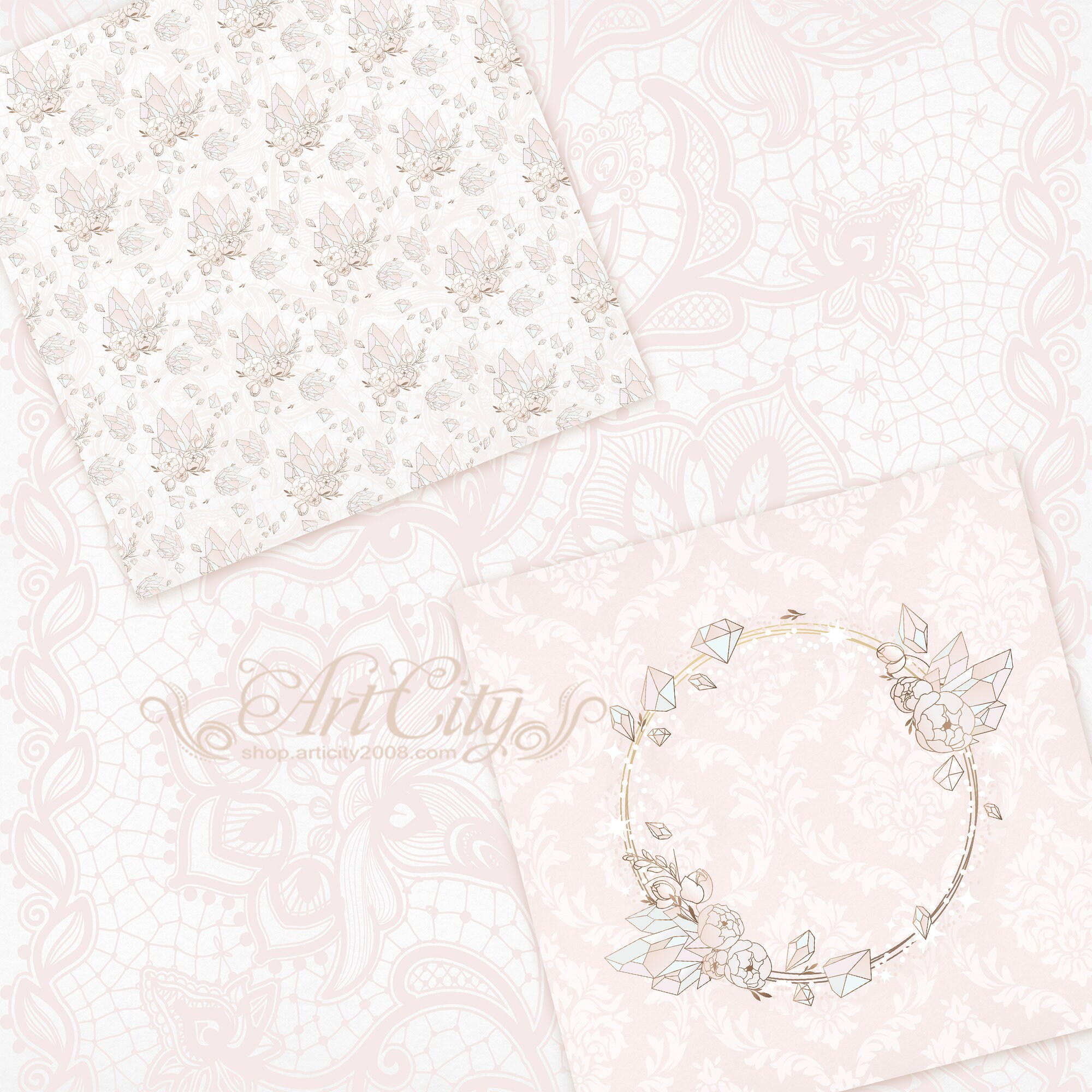 Wedding Digital Paper Flower Scrapbook Background Peach - Etsy