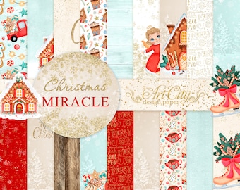 Christmas Digital Paper Woodland Christmas Forest Animals - Etsy