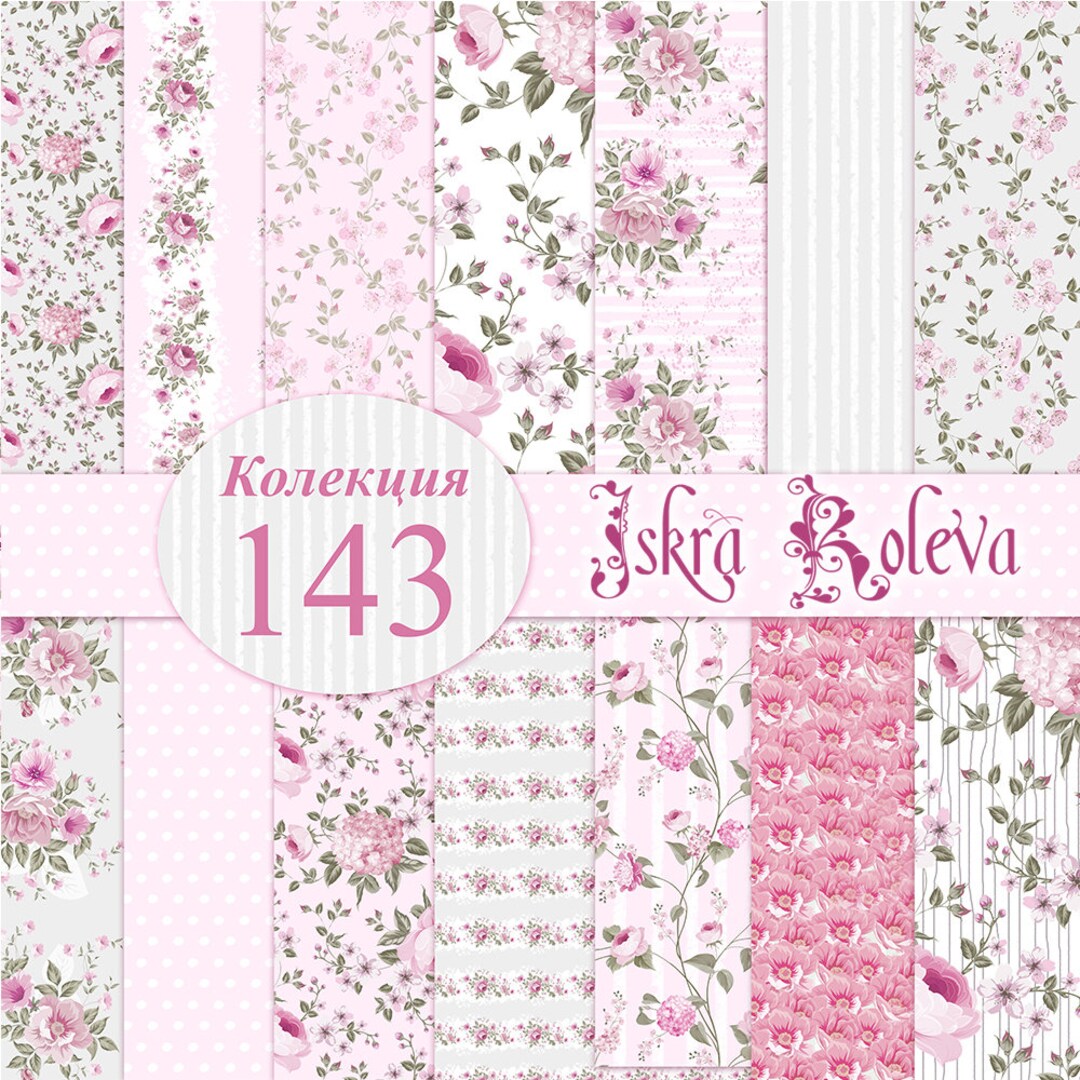 Flower Digital Paper Weding Pink Scrapbbok Background Blush Rose Floral ...