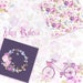 Flower Digital Paper Pink Background Love Scrapbook Bike Digital Paper ...