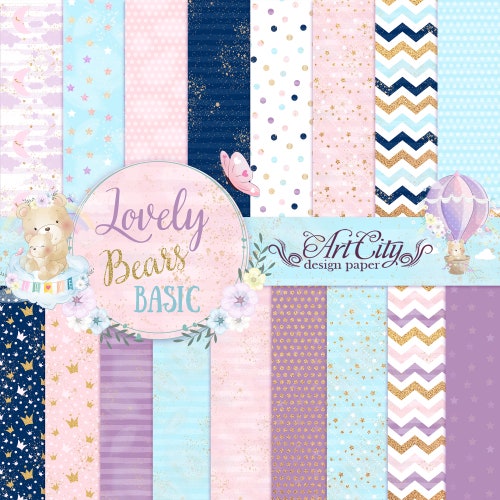Baby Girl Digital Paper Sweet Baby Scrapbook Background - Etsy